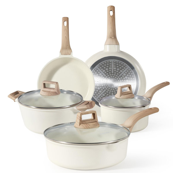Ebern Designs 8 - Piece Ceramic Cookware Set | Wayfair.co.uk