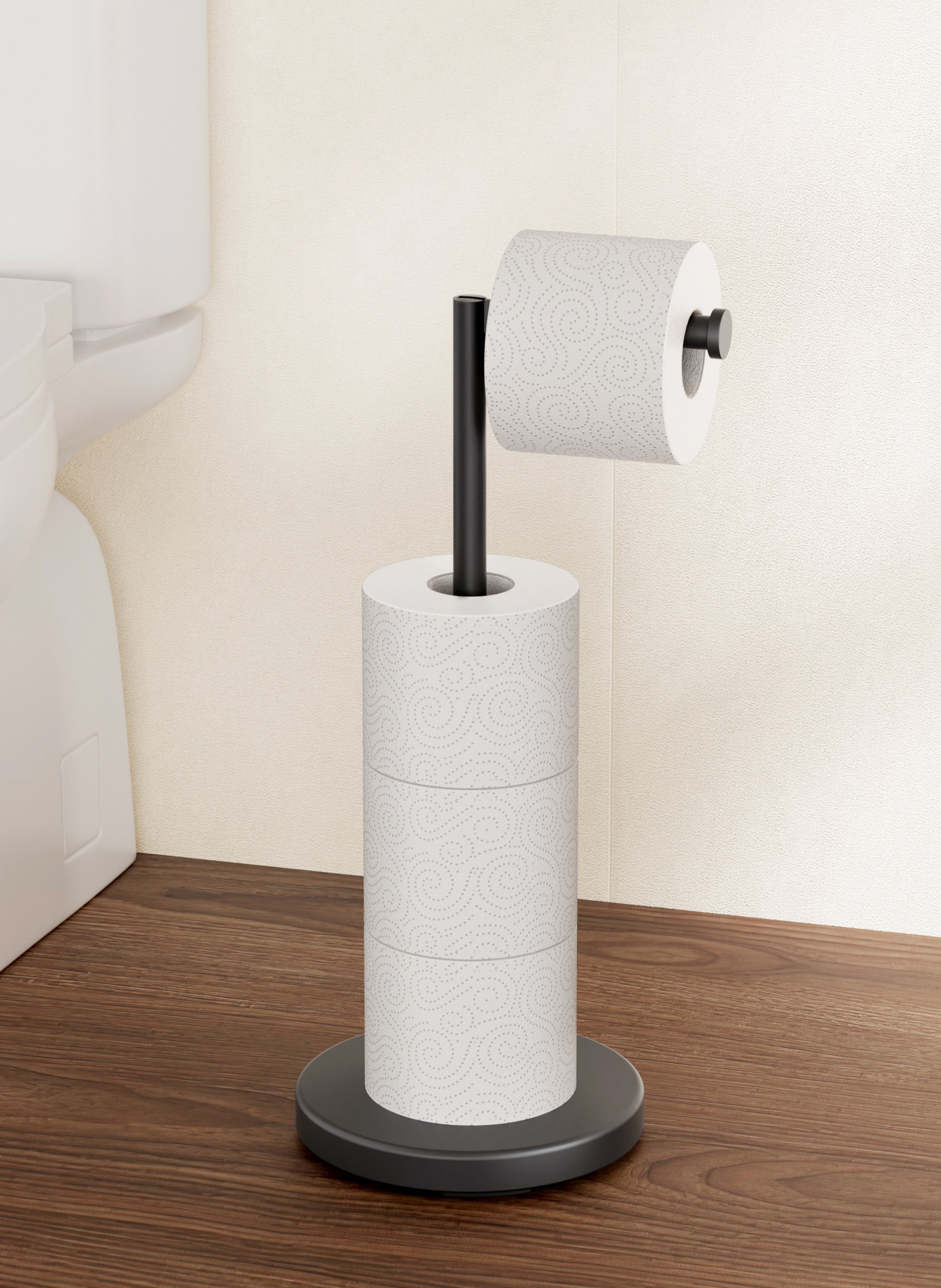 Weighted Toilet Paper Stand