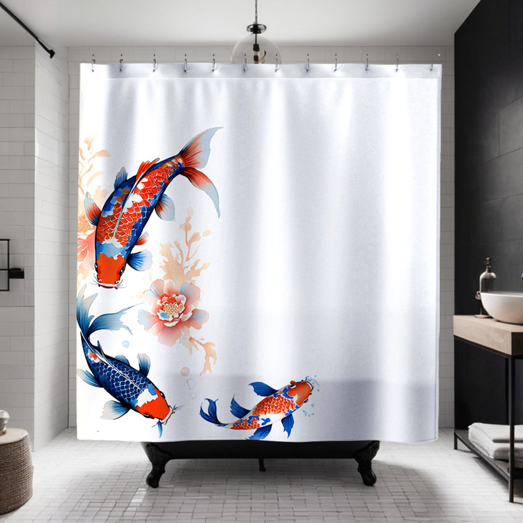 ULLI HOME Cox Koi Fish Shower Curtain - Wayfair Canada