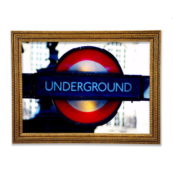 Ebern Designs London Underground Sign - Single Picture Frame Art Prints ...