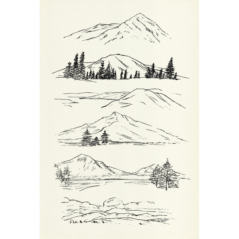 Winston Porter Lauha Mountain Ink II On Canvas by Annie Warren Print ...