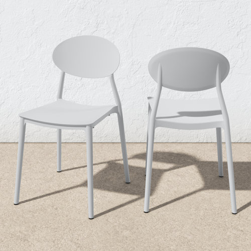 Modern White Outdoor Dining Chairs | AllModern