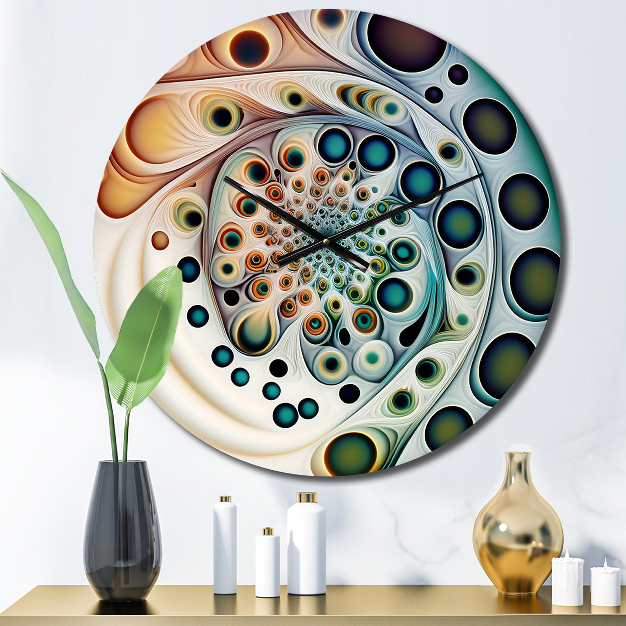 East Urban Home Soft Colored Cymatics Mandala I - Modern Geometric Wall ...