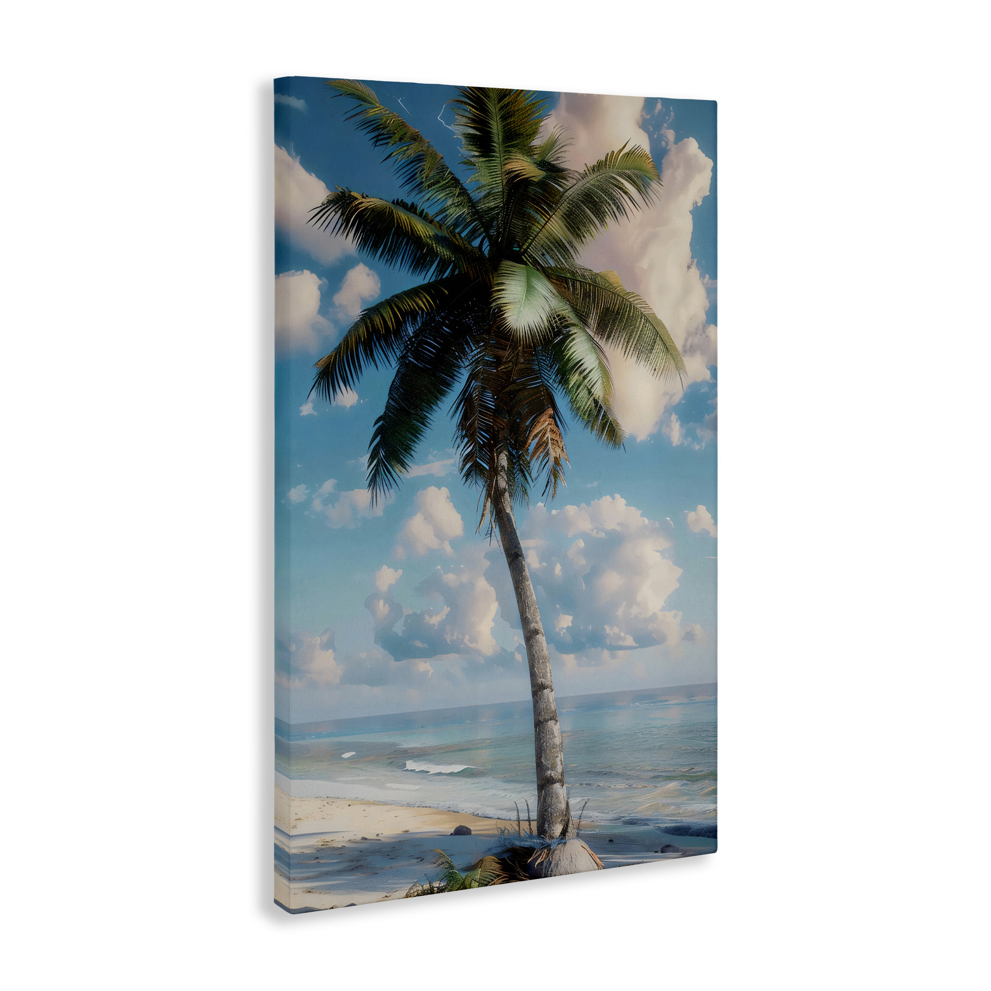 Rosecliff Heights Green Palm Relaxation Canvas, design by LSR Design ...