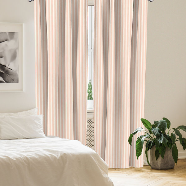 Ambesonne Pink White 4-Panel Curtains, Romantic Old Country, Pale ...