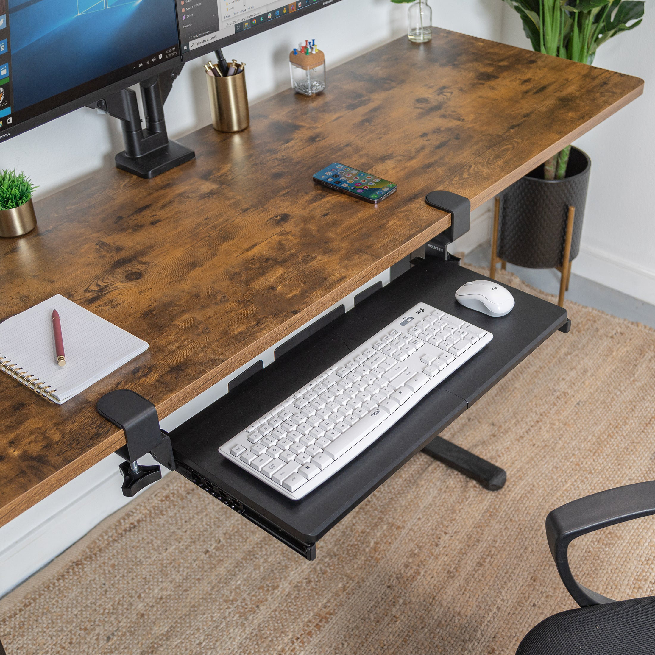 Mount-it Clamp-on Keyboard Tray 11 inches & Reviews | Wayfair