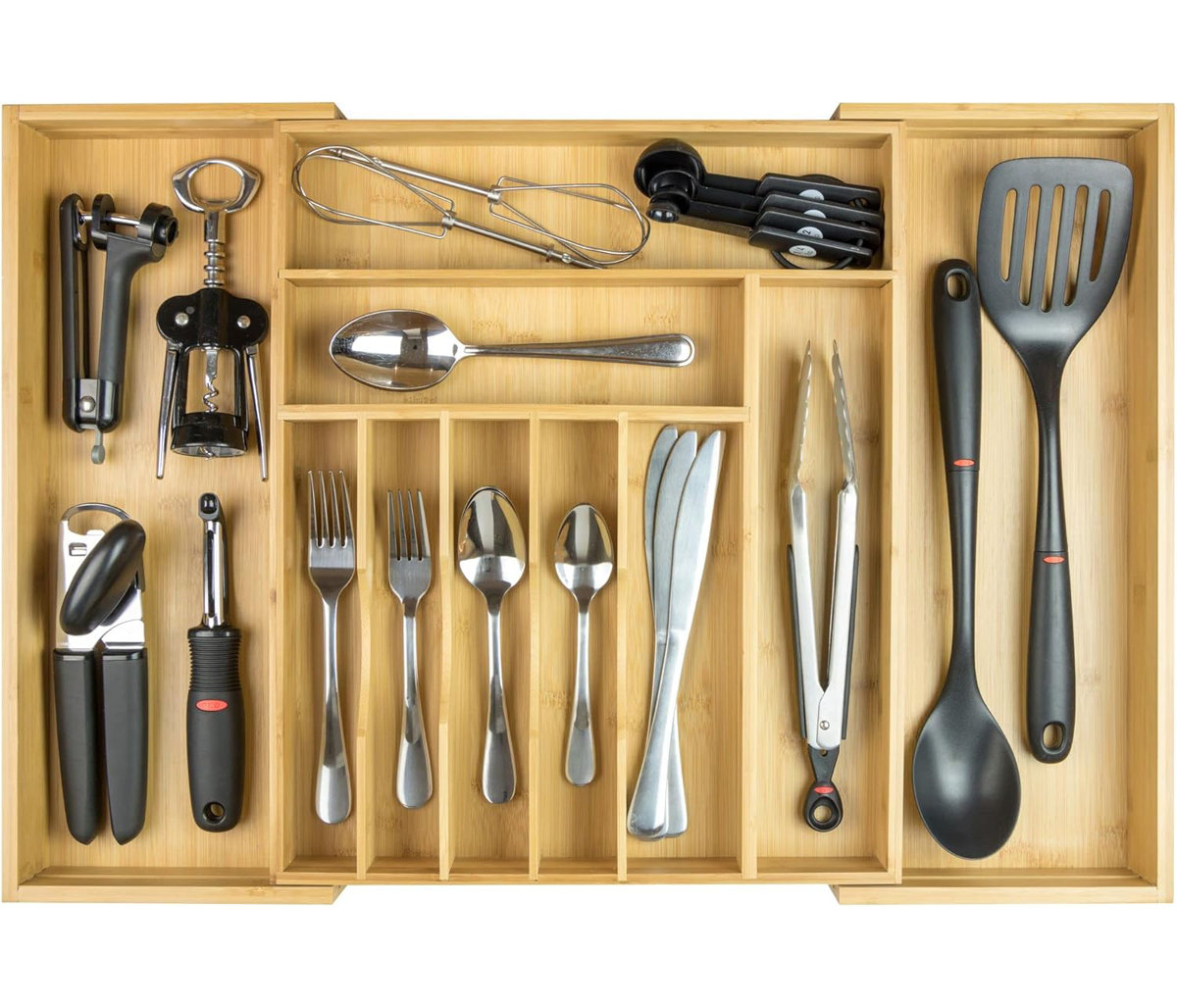 Prep & Savour Premium Silverware, Flatware and Utensil Organizer for ...