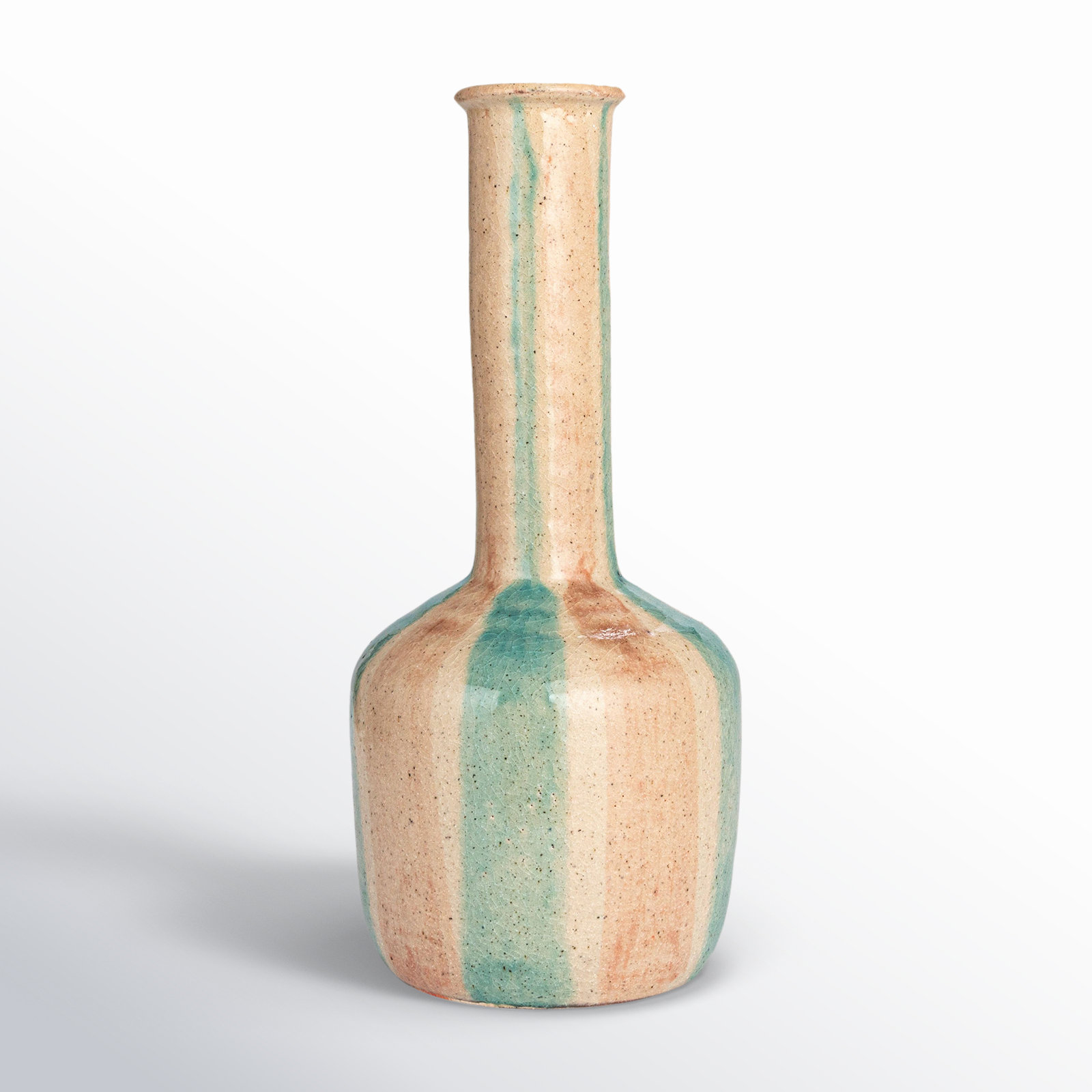 Joss & Main Glenmere Hand-Painted Terra-Cotta Vase With Tall Neck ...