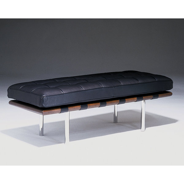 Gordon International Mies Van Der Rohe Genuine Leather Upholstered ...