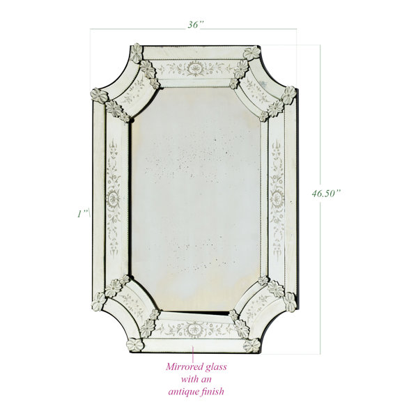 One Allium Way® Hand-etched Traditional Accent Mirror | Wayfair
