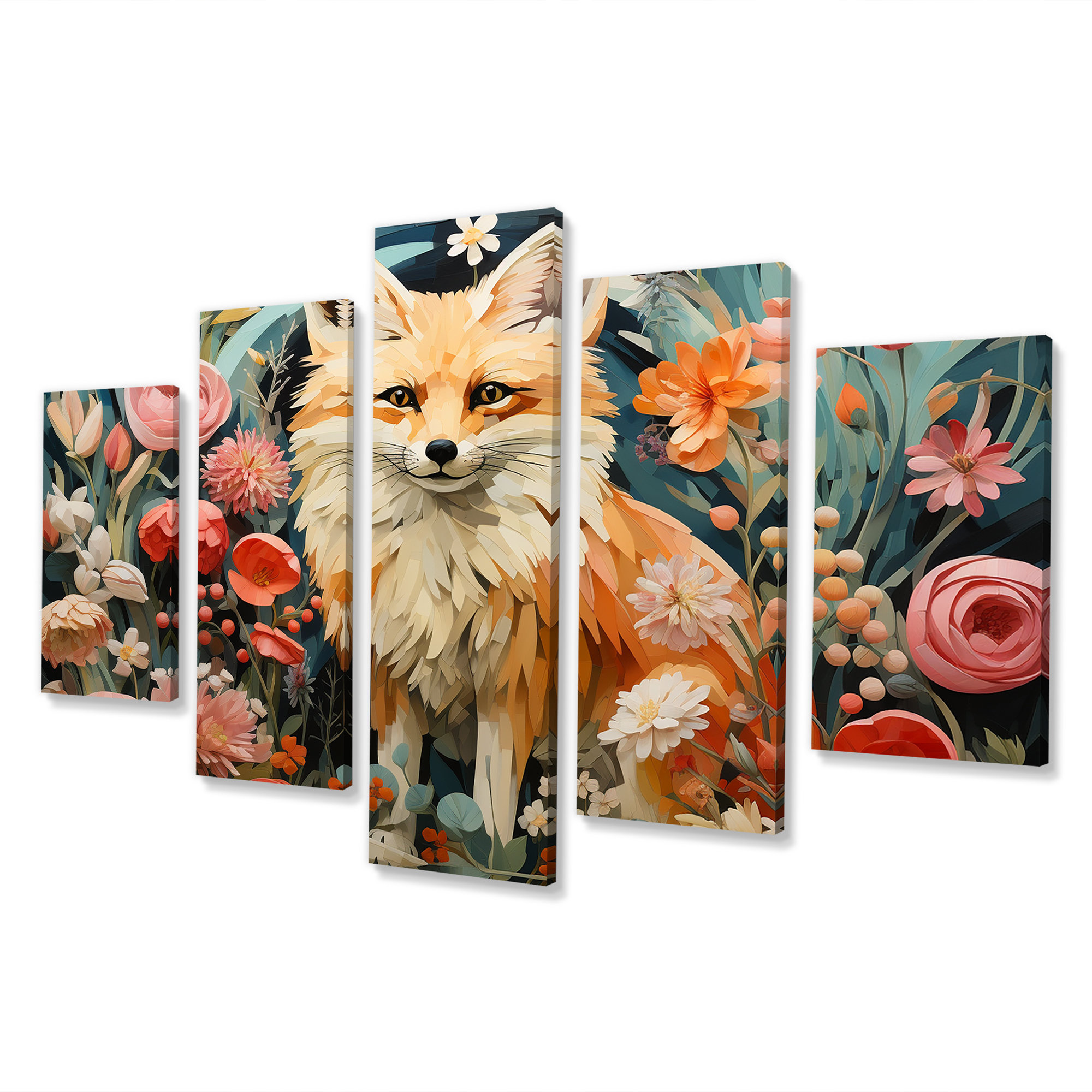Millwood Pines Orange And Pink Fox In Mattise Style III - Fox ...