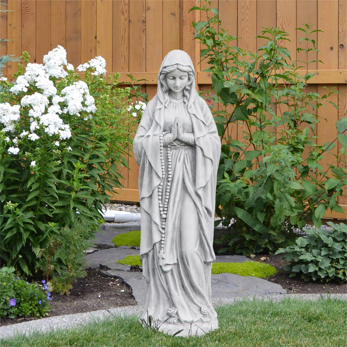 Astoria Grand Eskil Virgin Mary Praying Statue Outdoor Garden Religious ...