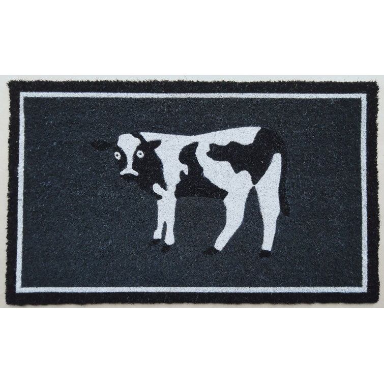 Fleur De Lis Living COW DOORMAT | Wayfair.co.uk