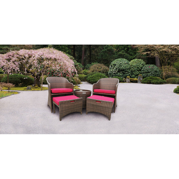 Red Barrel Studio® 4 - Person Outdoor Seating Group with Cushions | Wayfair