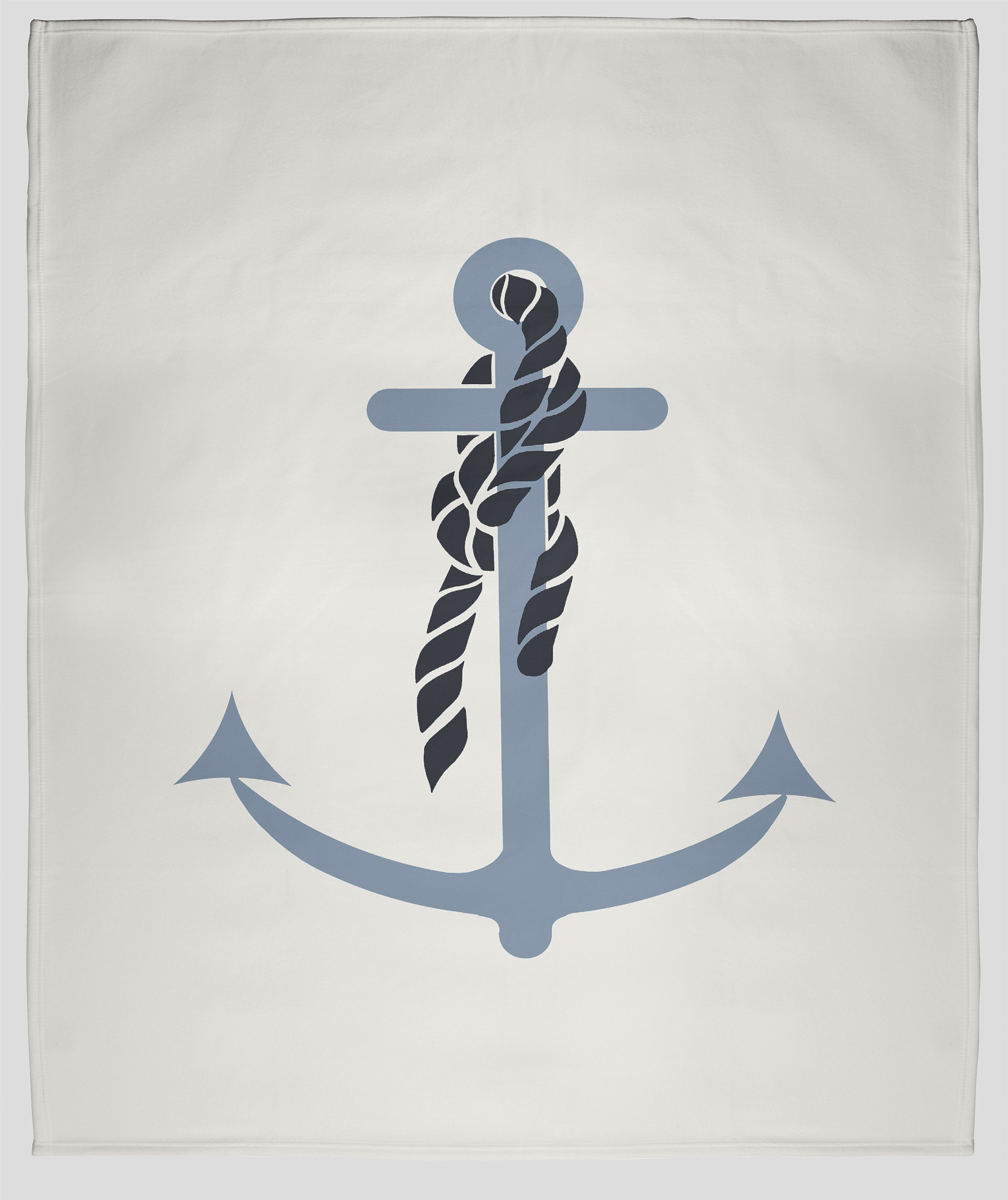 e by design Anchor and Rope Fleece Blanket | Wayfair