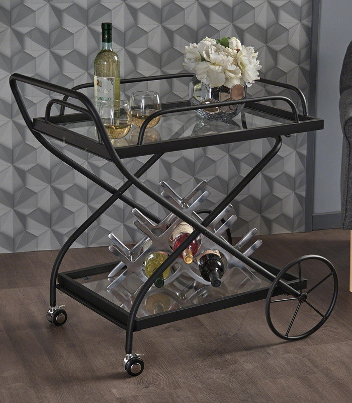 17 Stories European-style interior with traditional glass bar carts ...