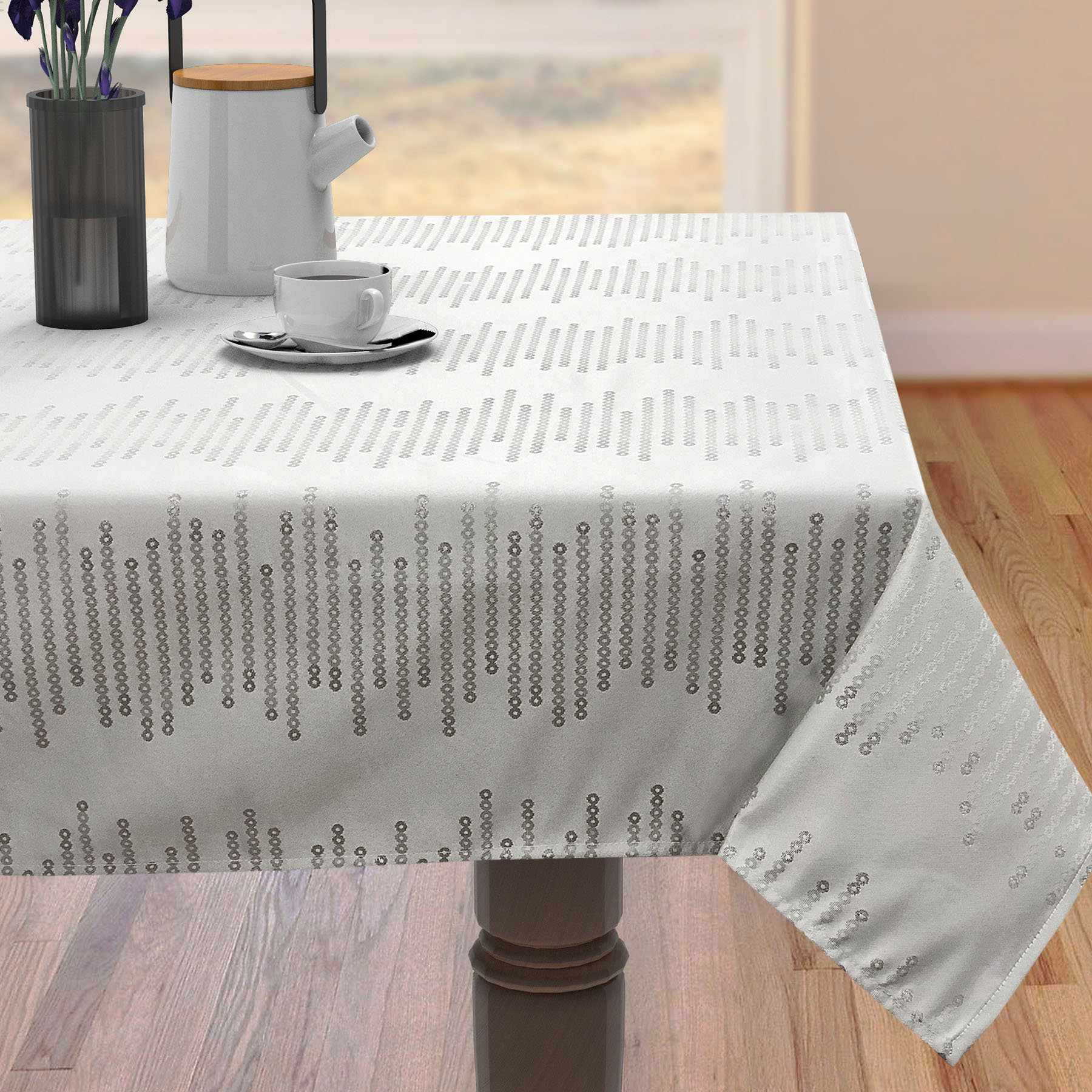 Gracie Oaks Shimmering Yarn Dyed Metallic Jacquard Sequins Look Woven ...