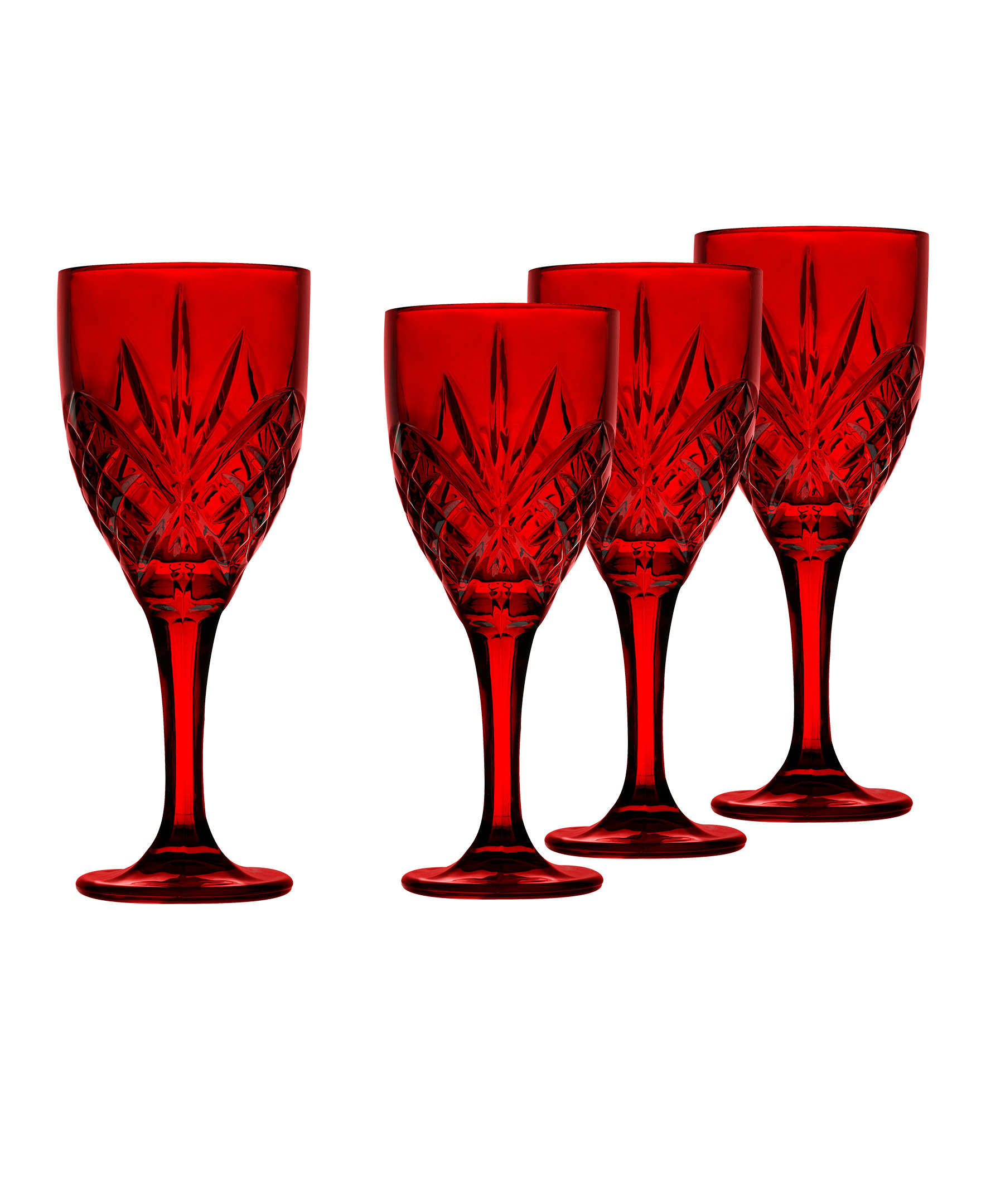 Godinger Silver Art Co Dublin Crystal Red Goblet Glass 10oz & Reviews ...