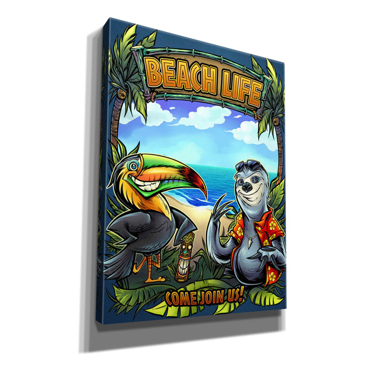 Trinx Haberfield 'Beach Life' By Flyland Designs, Canvas Wall Art ...