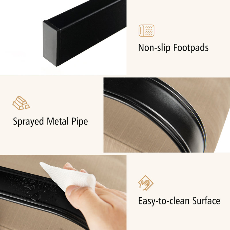 Red Barrel Studio® Tiffannie Rocking Metal Bench with Cushions | Wayfair