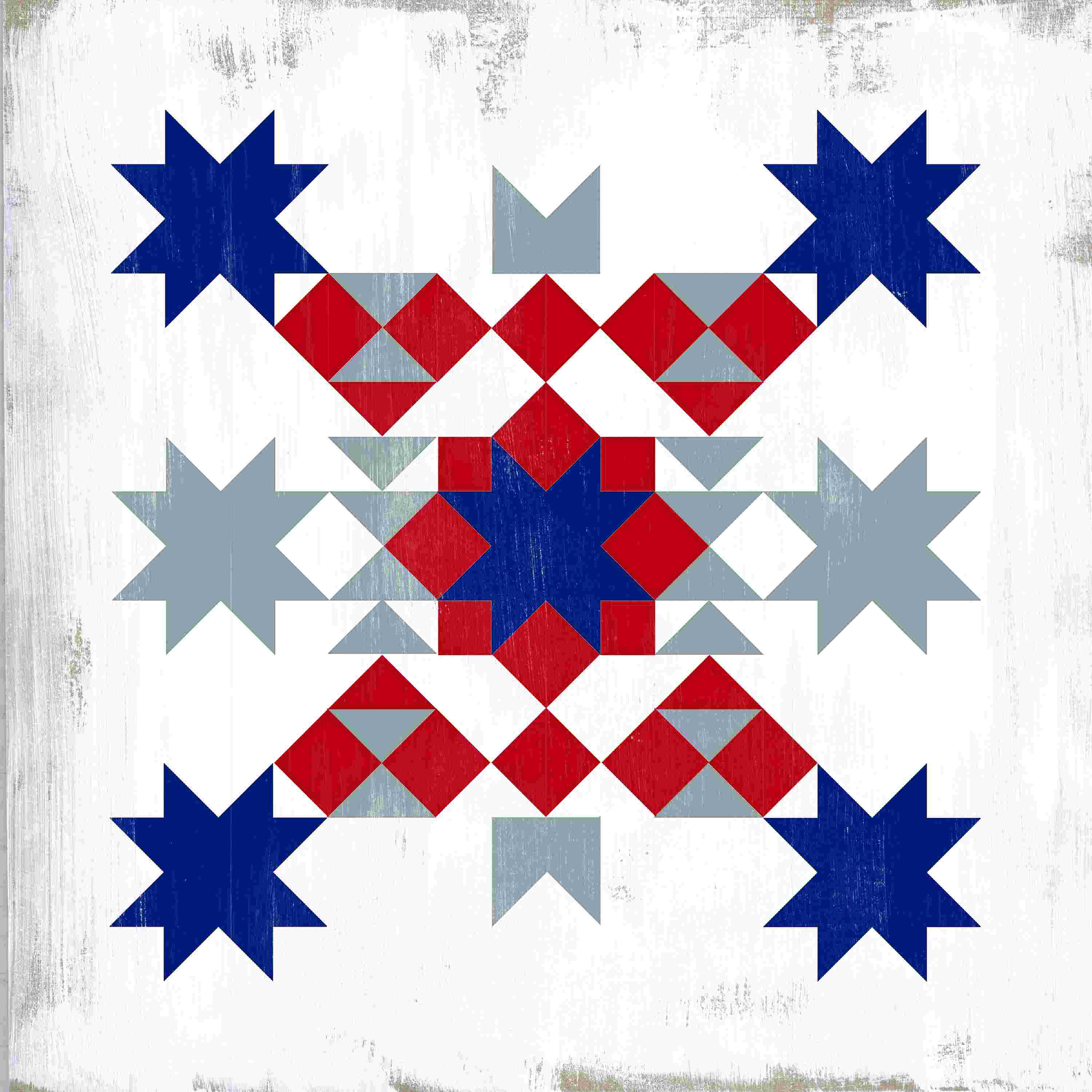 Union Rustic Red Blue White Quilt Pattern | Wayfair