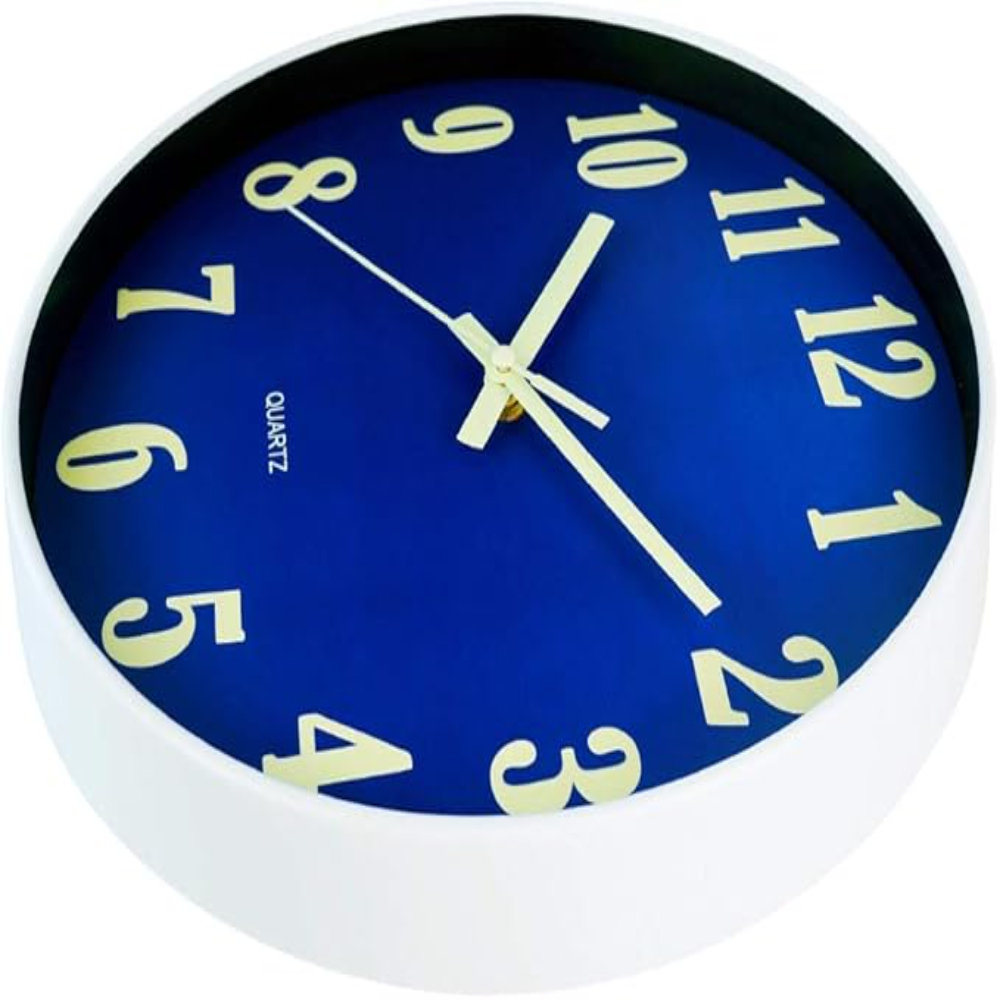 Latitude Run® Jofomp Glow In The Dark Clock, 12 Inch Modern Silent Non ...