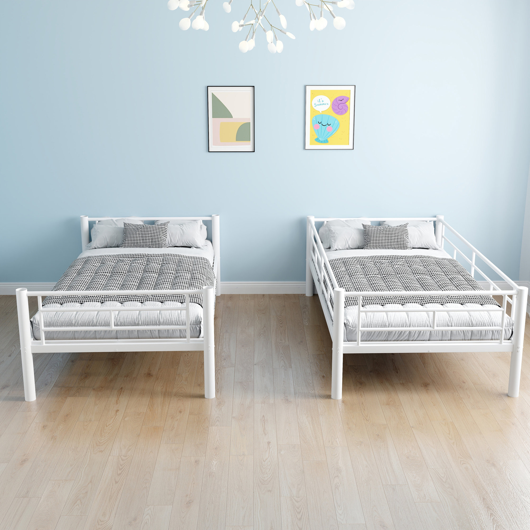 Isabelle & Max™ Bunk Bed With Ladder And High Guardrail, Able To Split ...