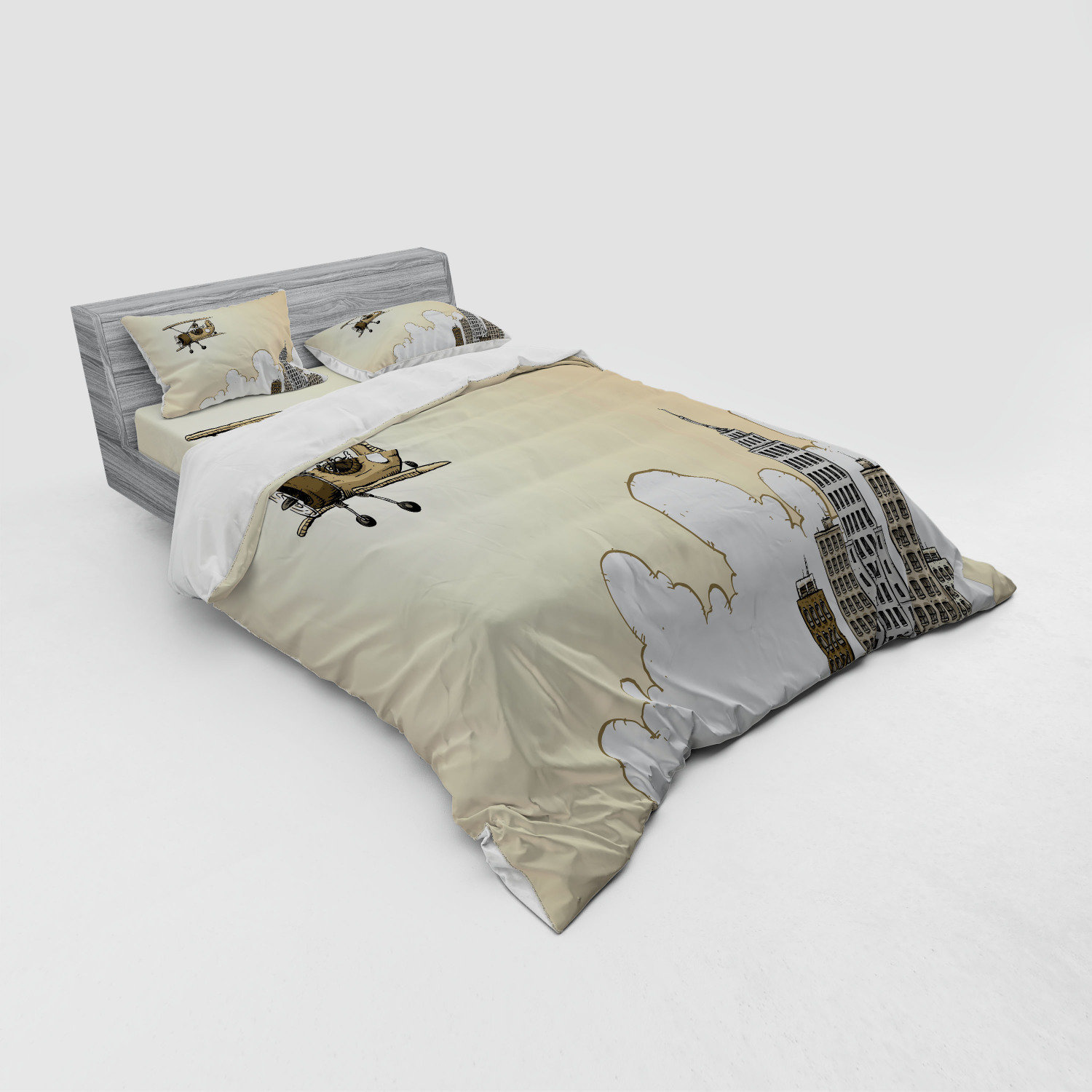 Ambesonne Tan Microfiber Duvet Cover Set | Wayfair