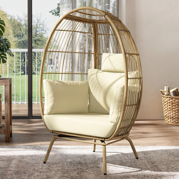 Dakota Fields Egg Chair Wicker Outdoor Indoor | Wayfair