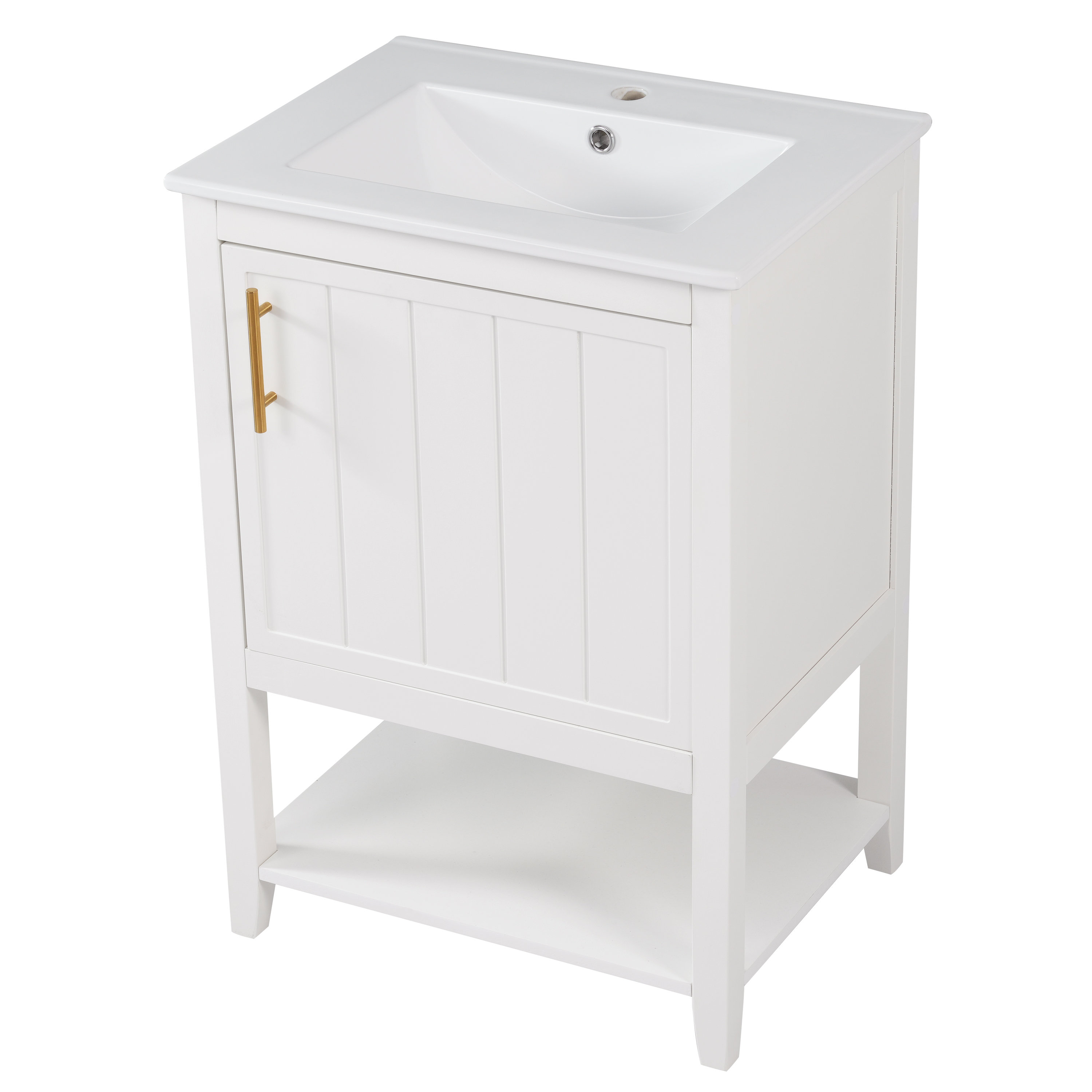 ClassicLiving Adajah 60 cm Vanity Unit with Ceramic Washbasin | Wayfair.ie