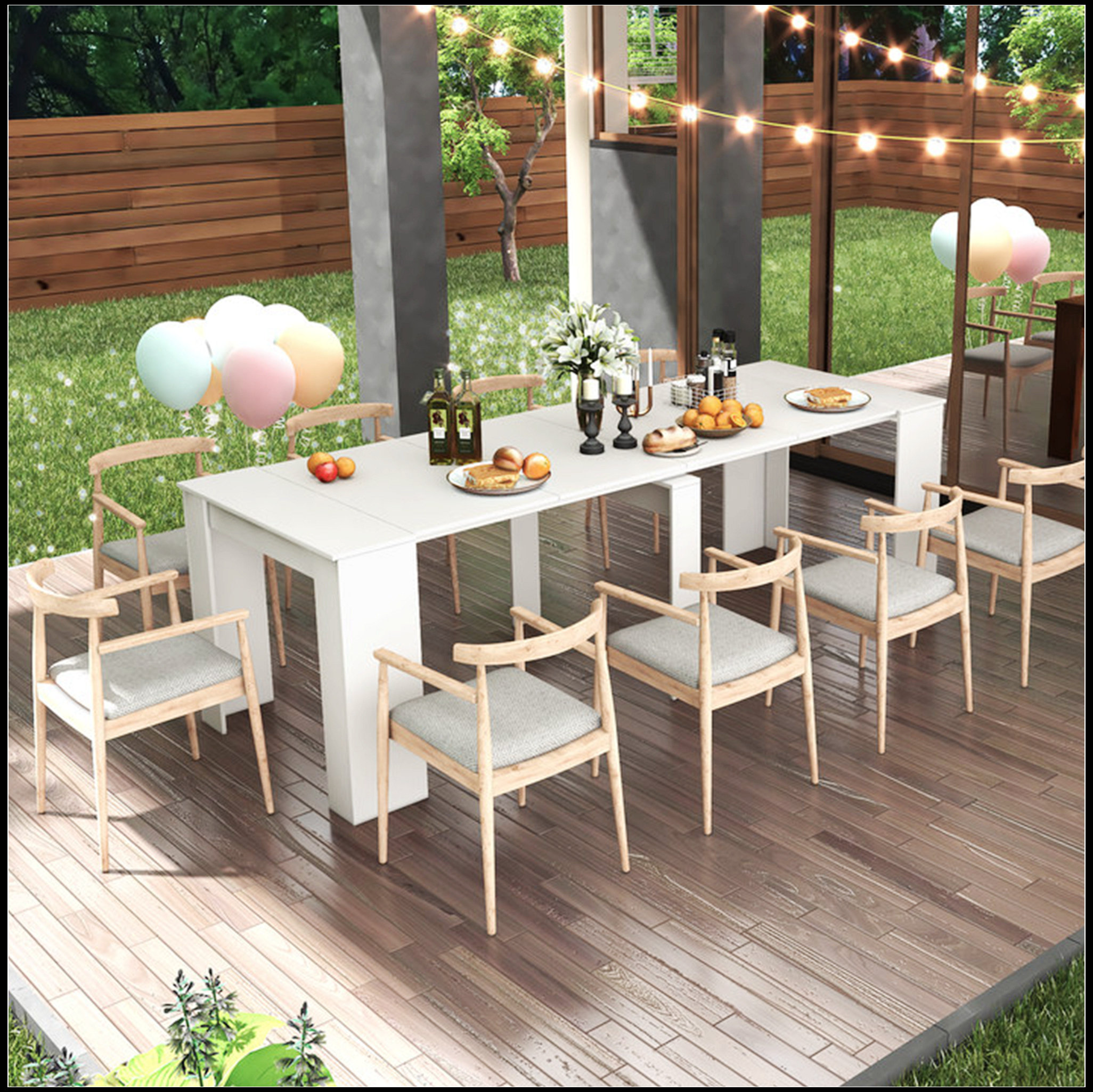 Latitude Run® Mallary Drop Leaf extendable Dining Table,Multifunctional ...