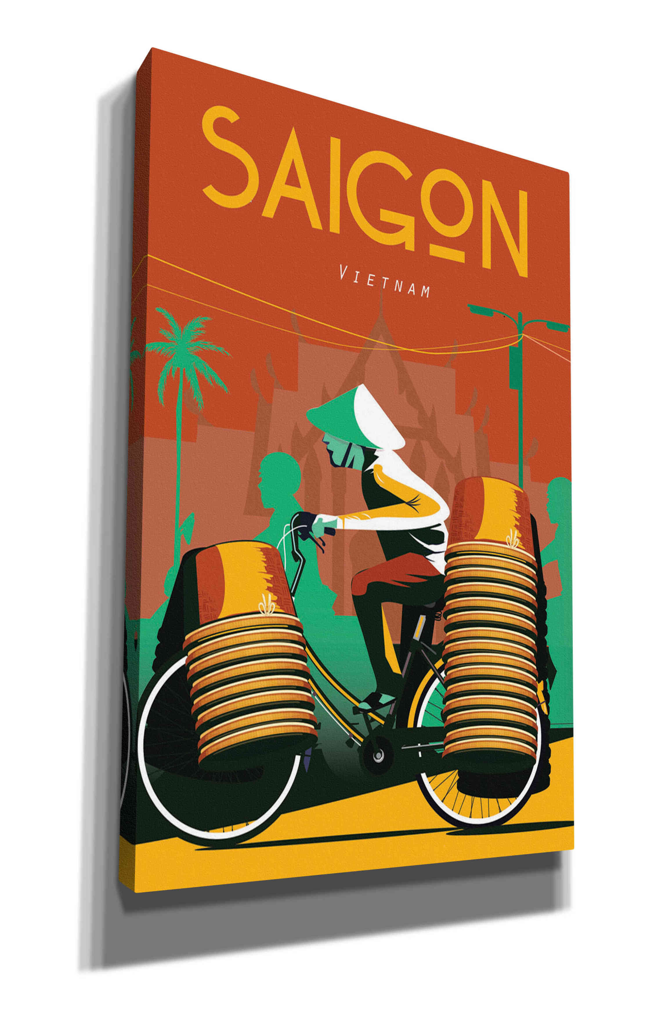Ebern Designs Saigon Vietnam On Canvas by Arctic Frame Print | Wayfair