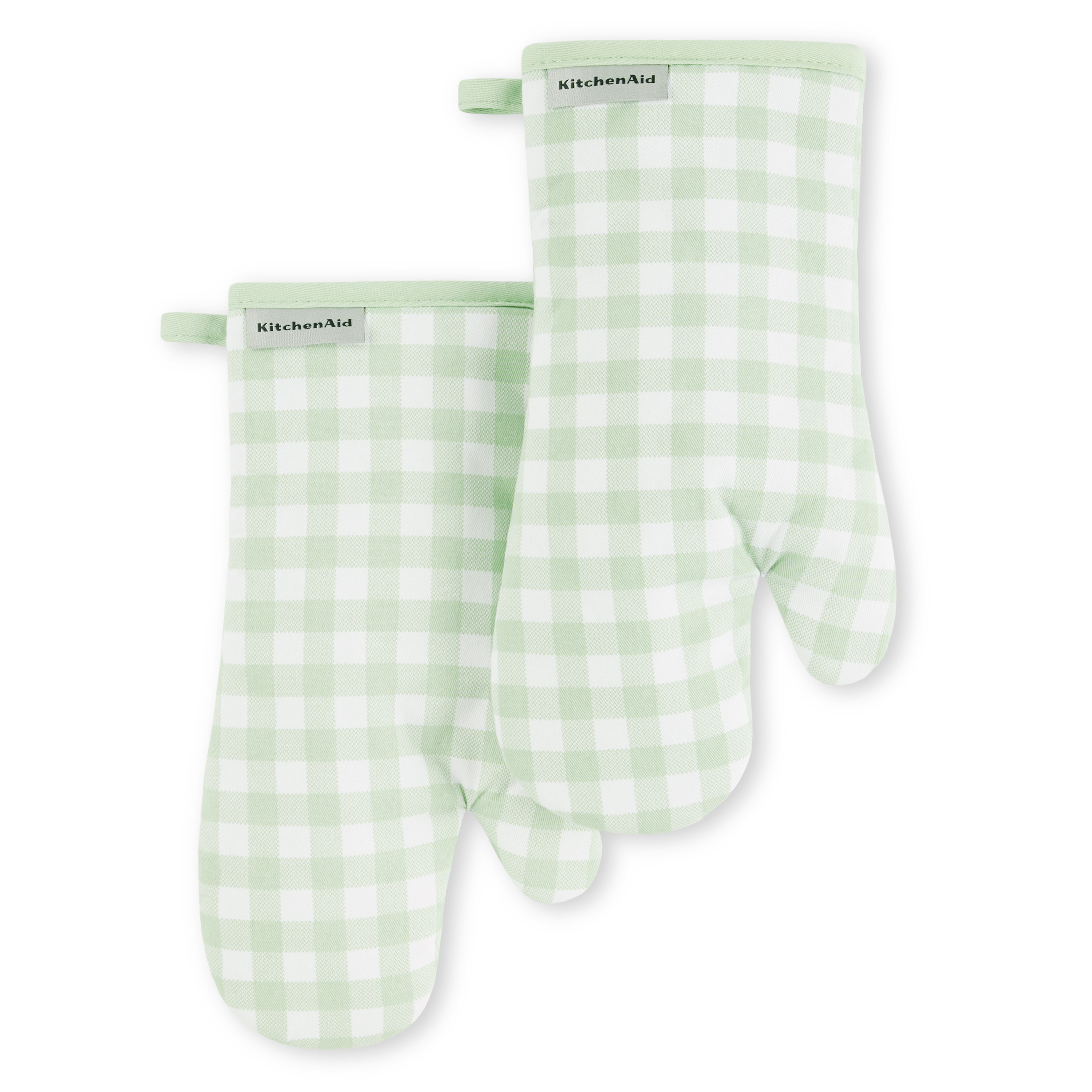 KitchenAid Gingham Oven Mitt 2-Pack Set, 7" x 13" & Reviews | Wayfair