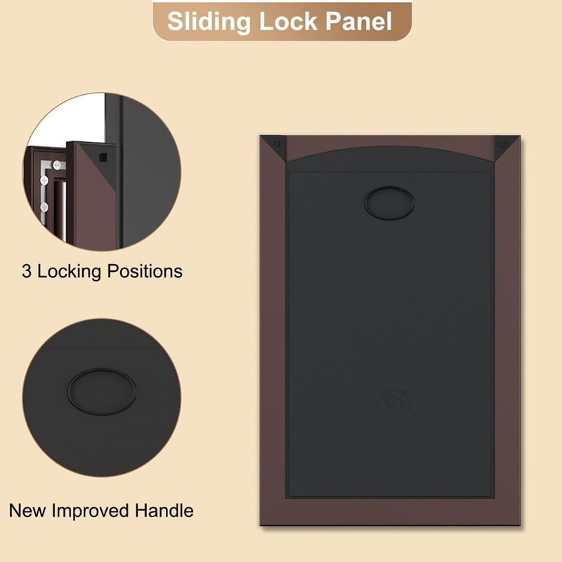 PIROLIS Aluminum Large Dog Door with 2 Magnetic Flaps, Doggie with 2 ...