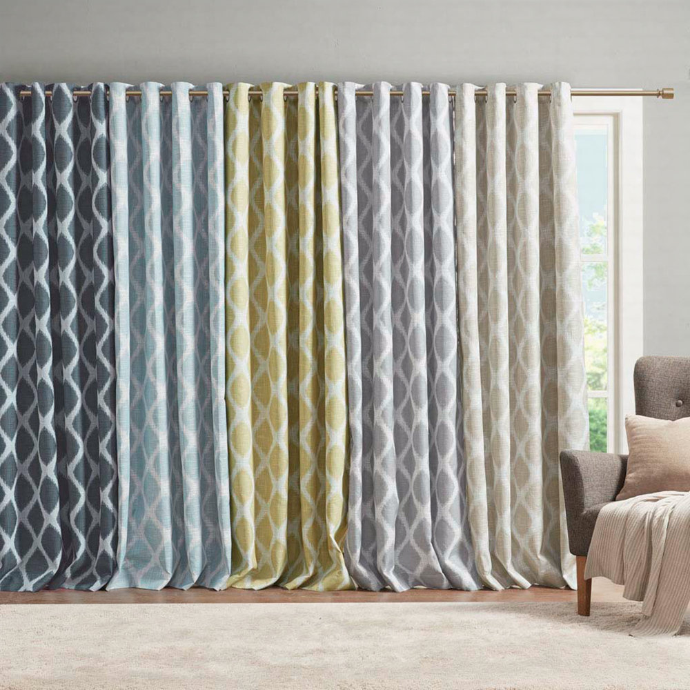 Hokku Designs Printed Ikat Blackout Curtain Panel (Only 1 Pc Panel ...