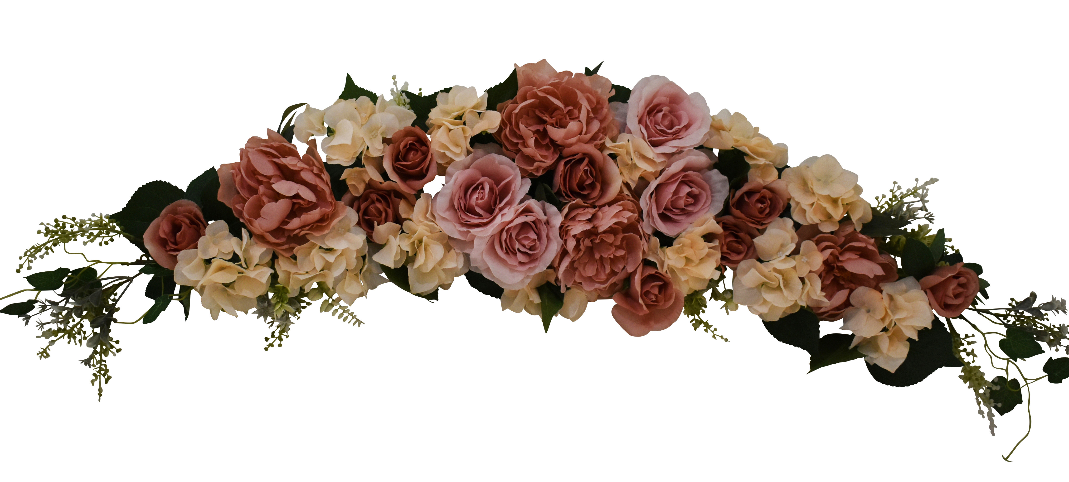 Primrue 48" Large Peony Rose Hydrangea Swag | Wayfair