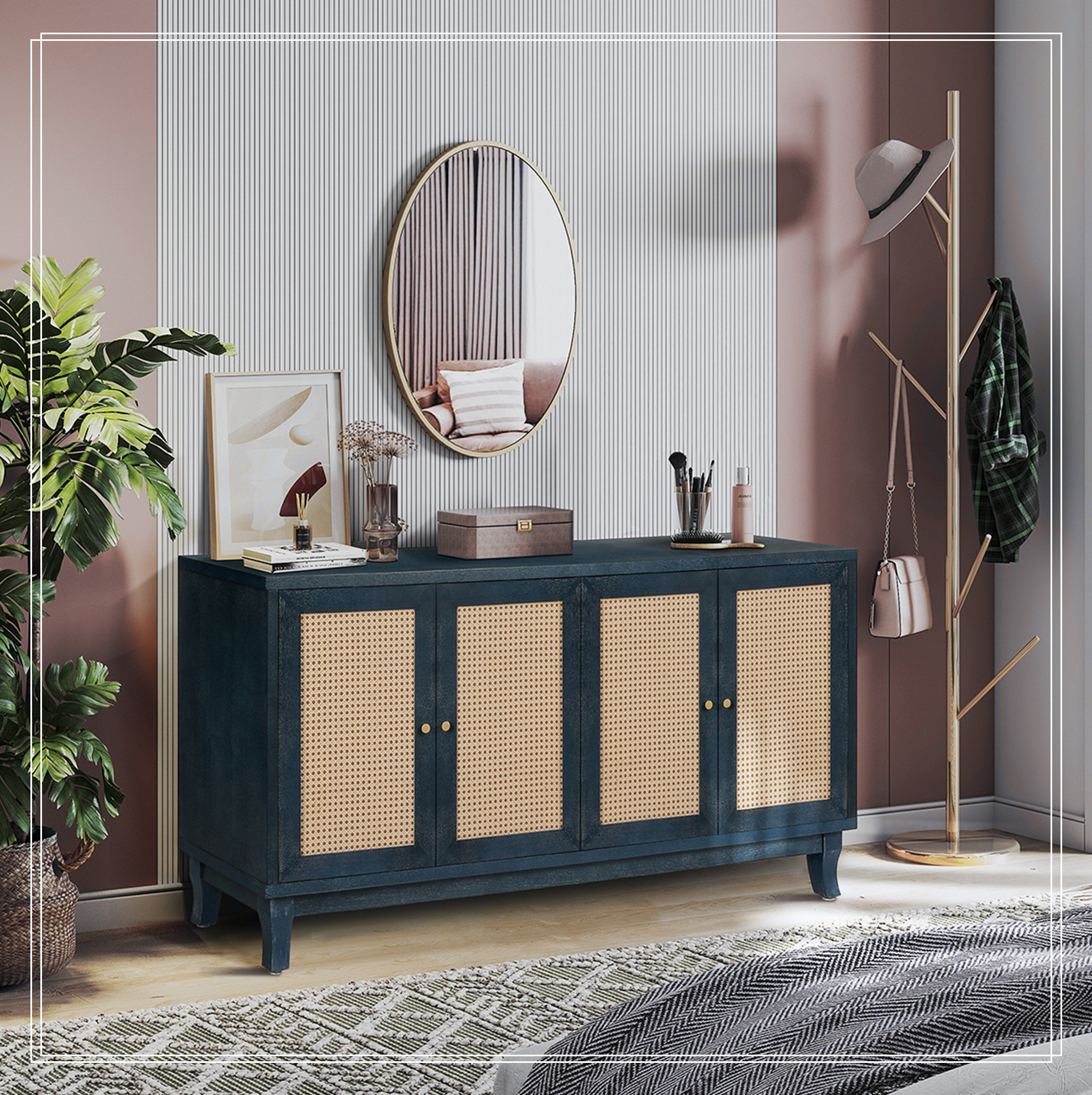 Bay Isle Home™ Softly Lacquer Finishes Accent Storage Cabinet Sideboard ...