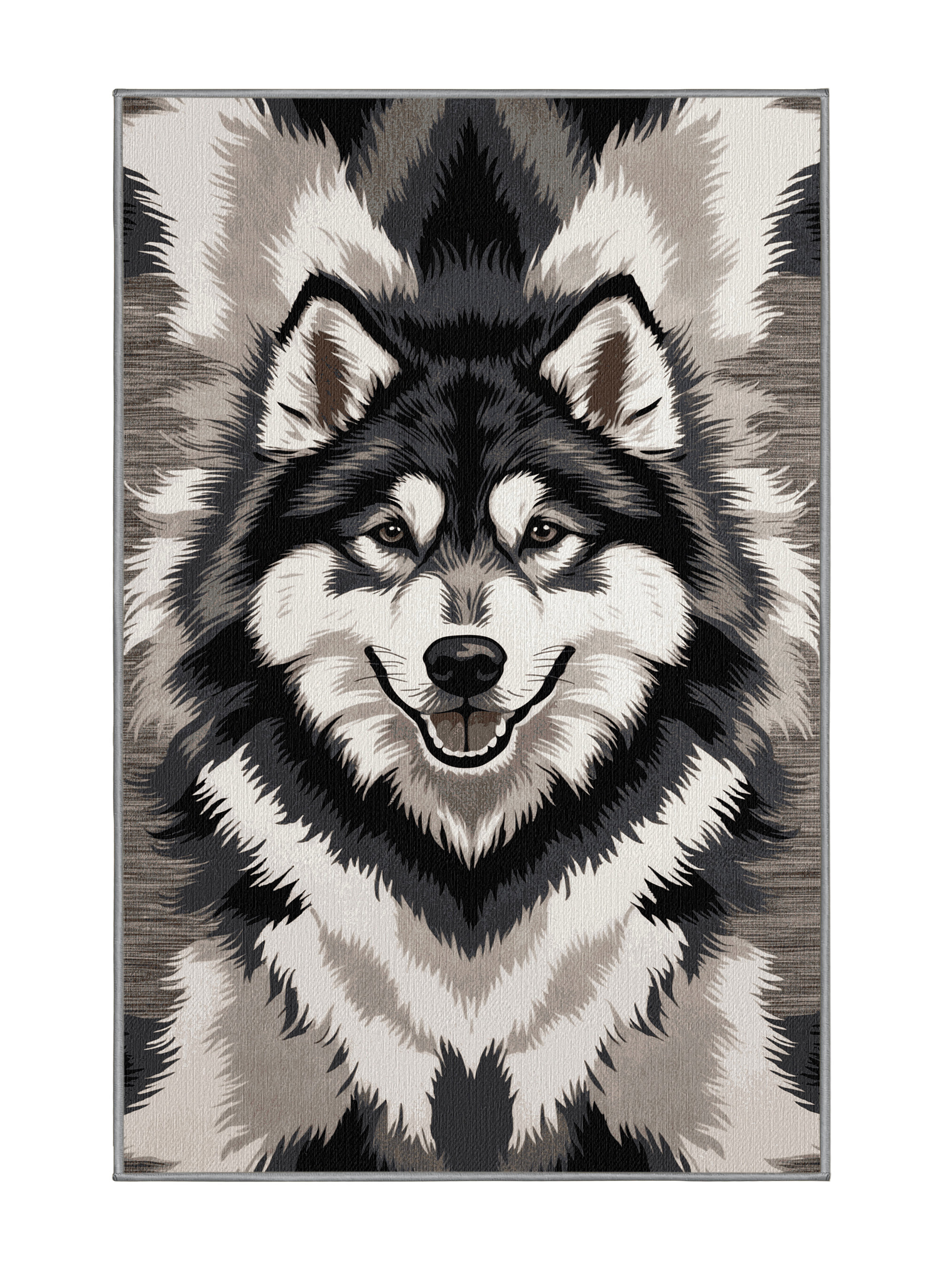 Hokku Designs Washable Alaskan Malamute Dogs Area Rug | Wayfair