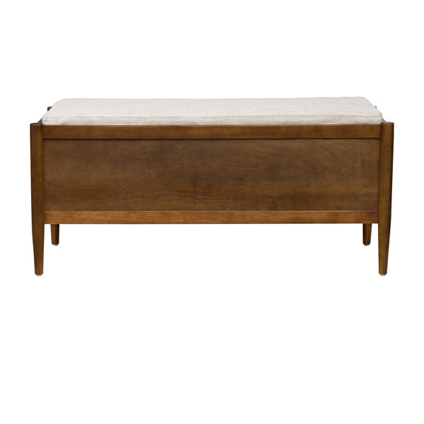 Latitude Run® Accent Bench with Storage and Upholstered Cushion ...