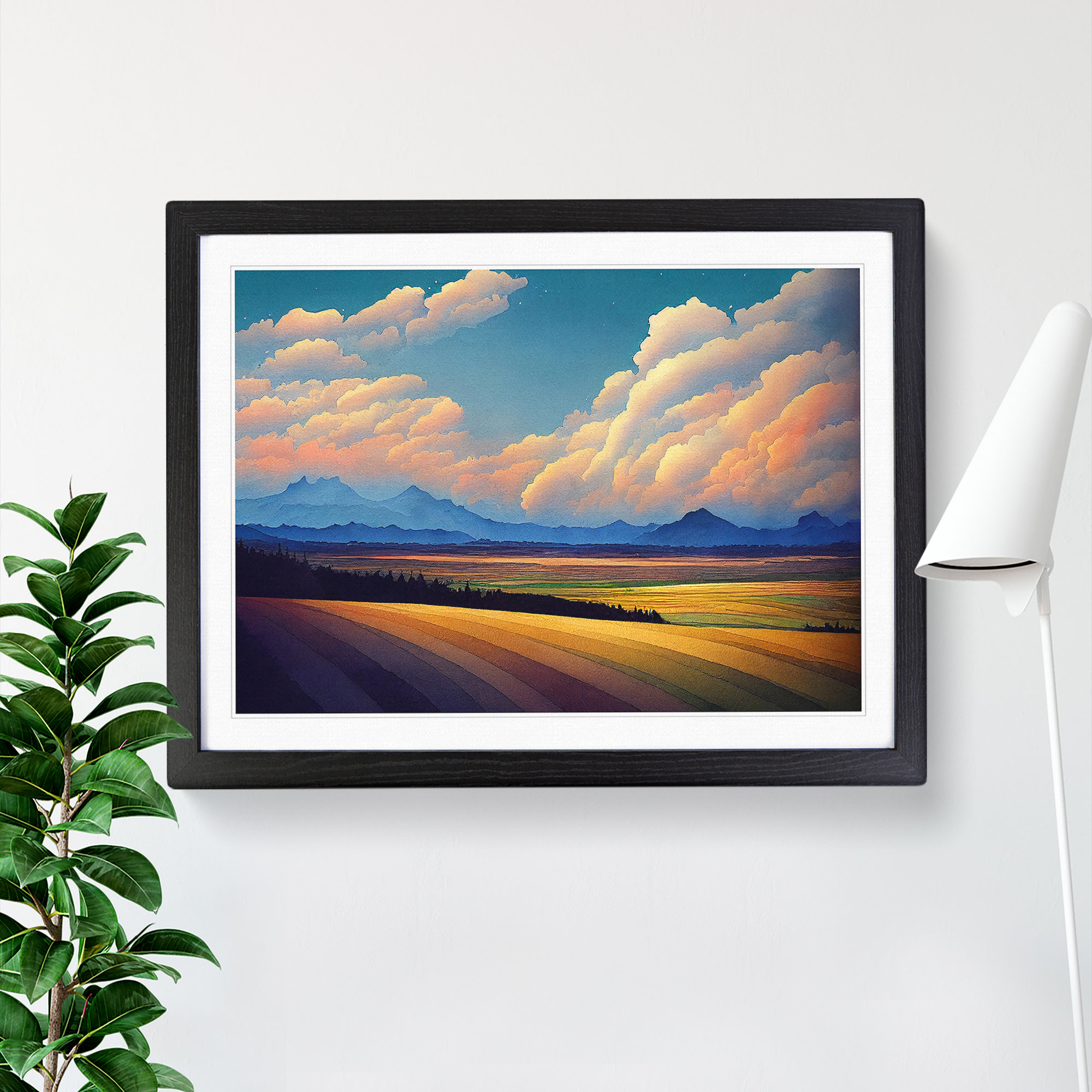 Alpen Home Mountain Meadow Landscape Vol.3 - Picture Frame Painting ...