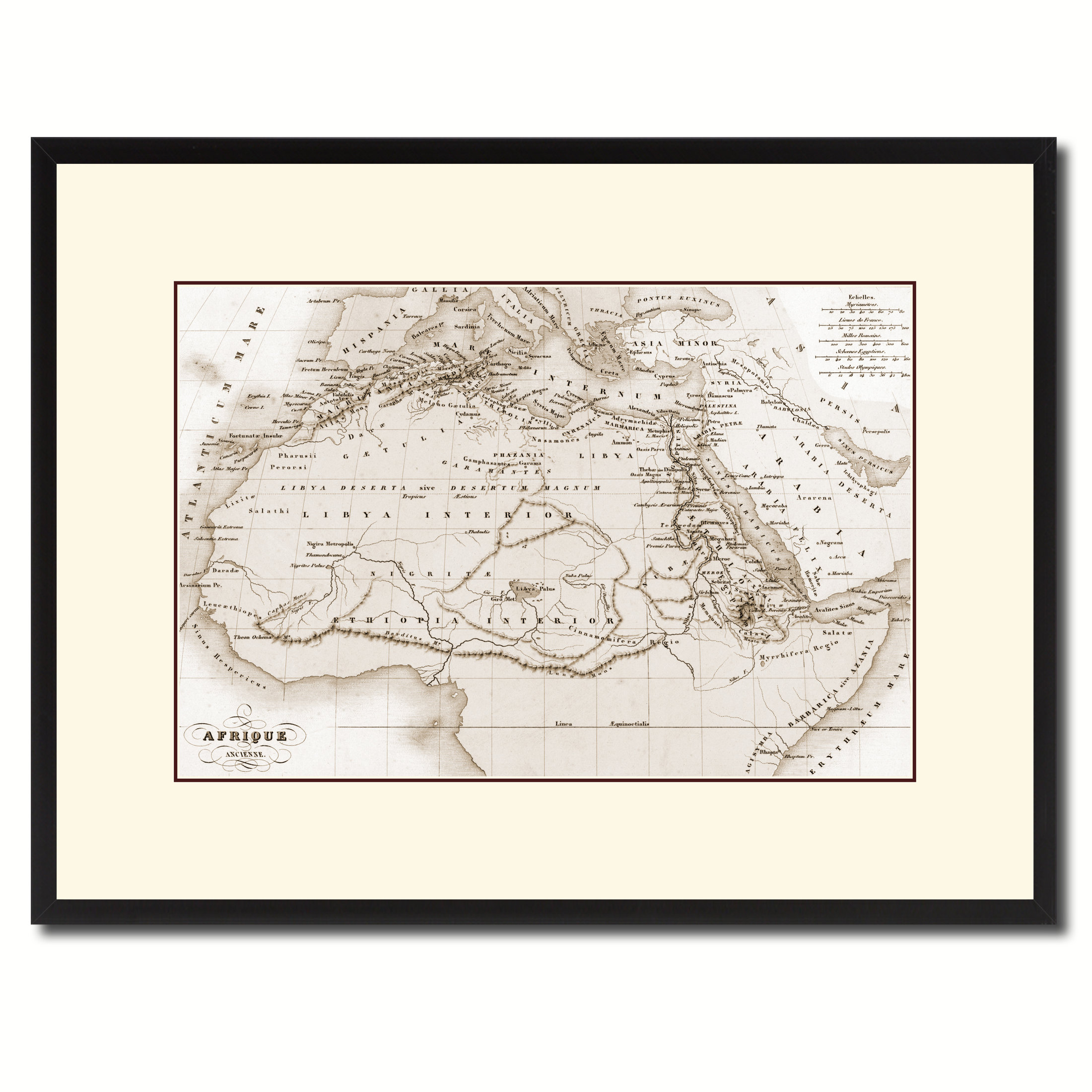 17 Stories Ancient Africa Vintage Sepia Map Canvas Print, 16x21 | Wayfair