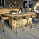 George Oliver Endicott Patio Bar Stool with Cushion & Reviews | Wayfair