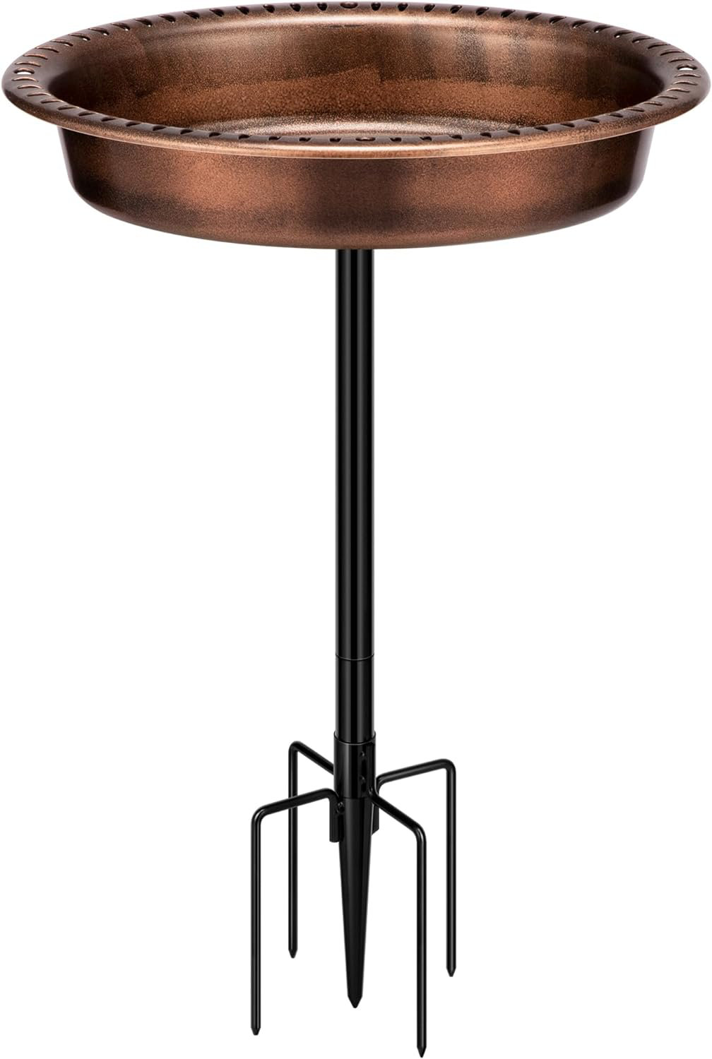 Winston Porter Redwan Oval Polyresin Bird Bath Bowl with Metal Stake ...