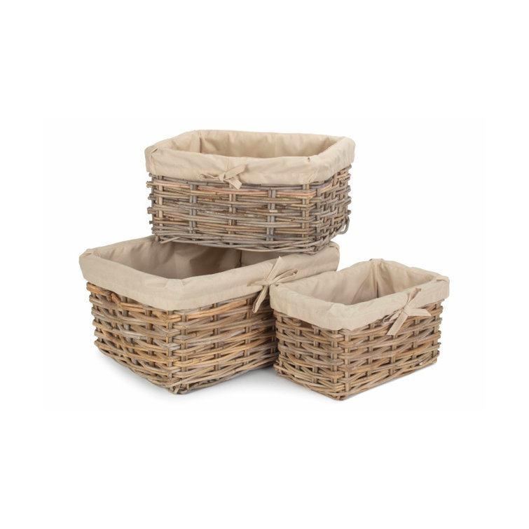 Bay Isle Home Wicker 3 Piece Basket Set | Wayfair.co.uk