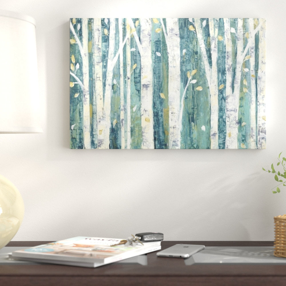 Winston Porter 'Birches in Spring' Wrapped Canvas Acrylic Painting ...