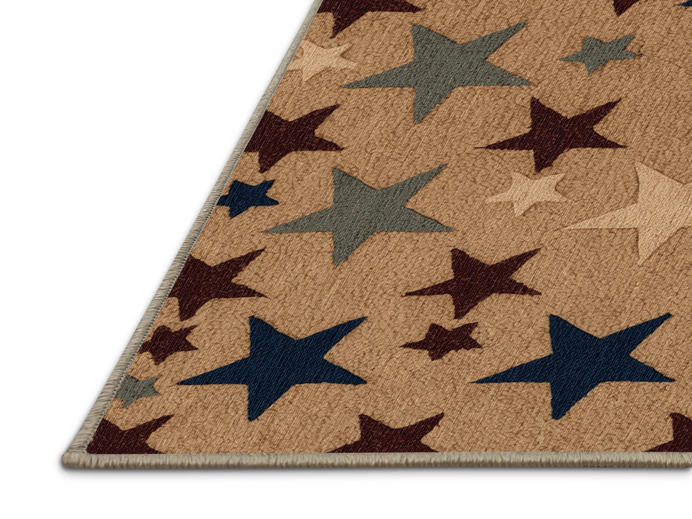 One Allium Way® Washable Country Stars Farm Area Rug | Wayfair