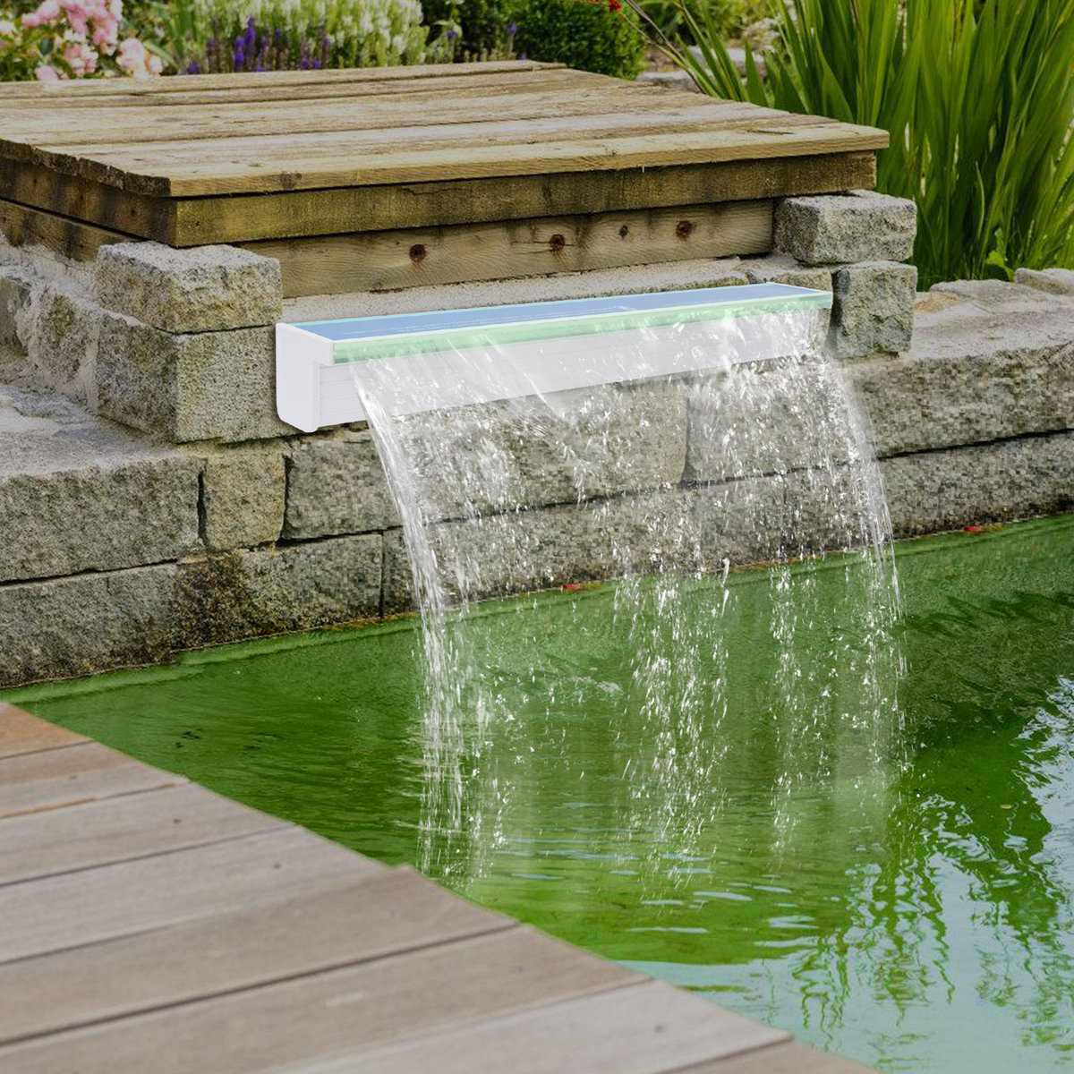 Arlmont & Co. Pool Fountain Waterfall Spillway Acrylic Water Pool ...