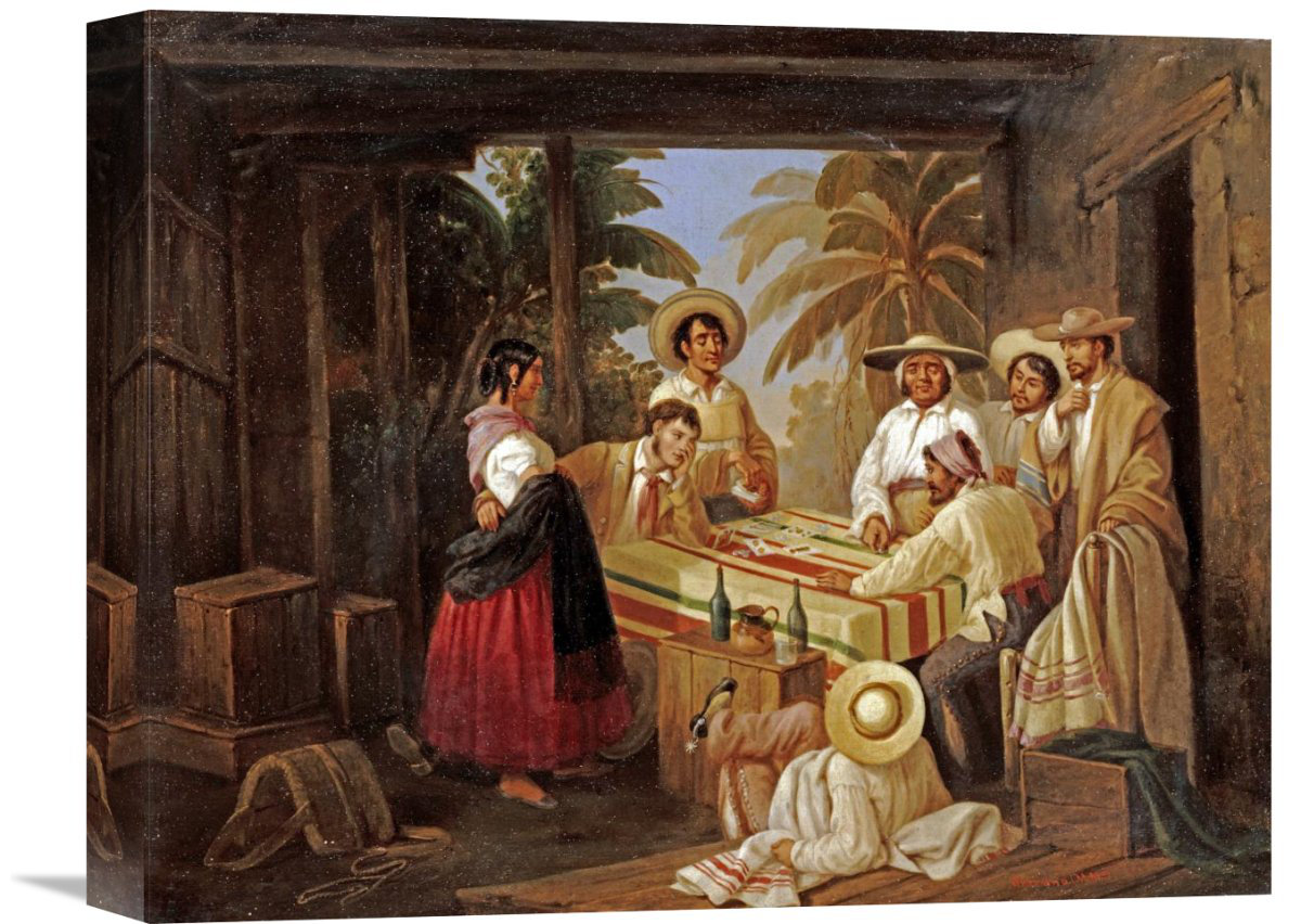 Global Gallery 'Spanish Card Games' by Manuel Serrano Painting Print on ...