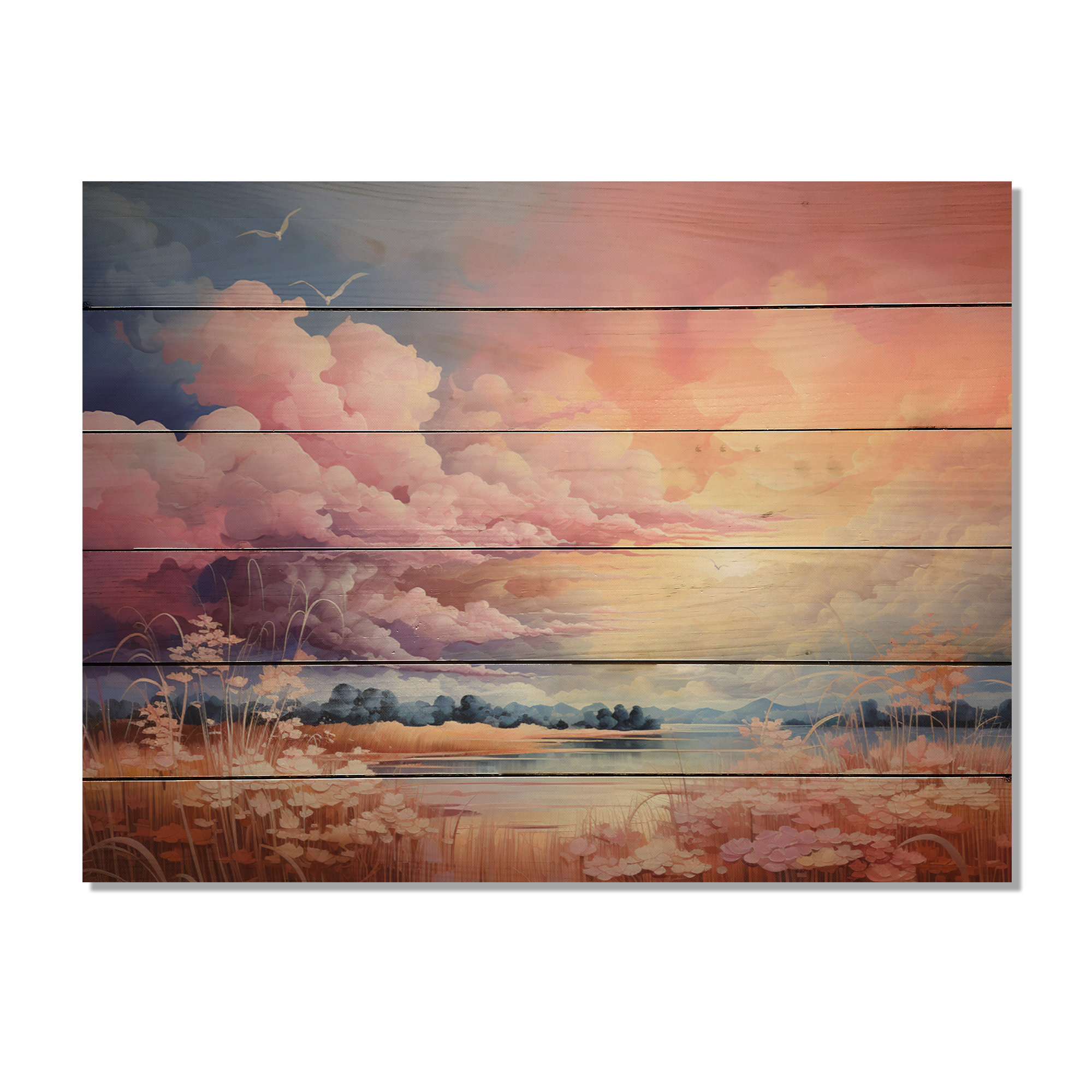 Dovecove Windridge Clouds Prairies Collages I On Wood Print - Wayfair ...
