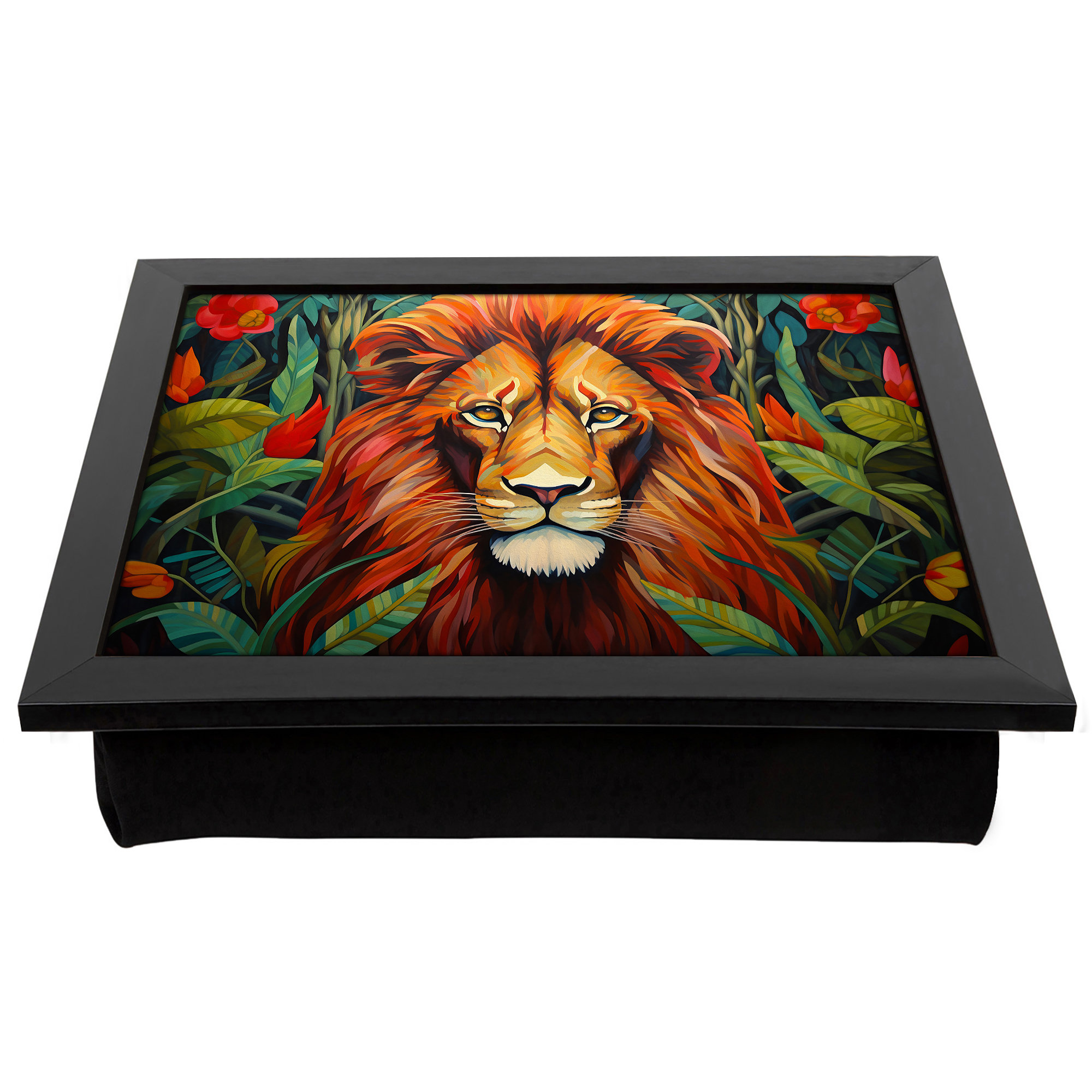 17 Stories Lion Art Deco No.3 Lap Tray with Cushion | Wayfair.ie